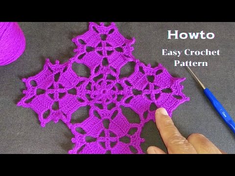 Easy Crochet Motif Pattern For Beginners|Tutorial step-by-step - YouTube