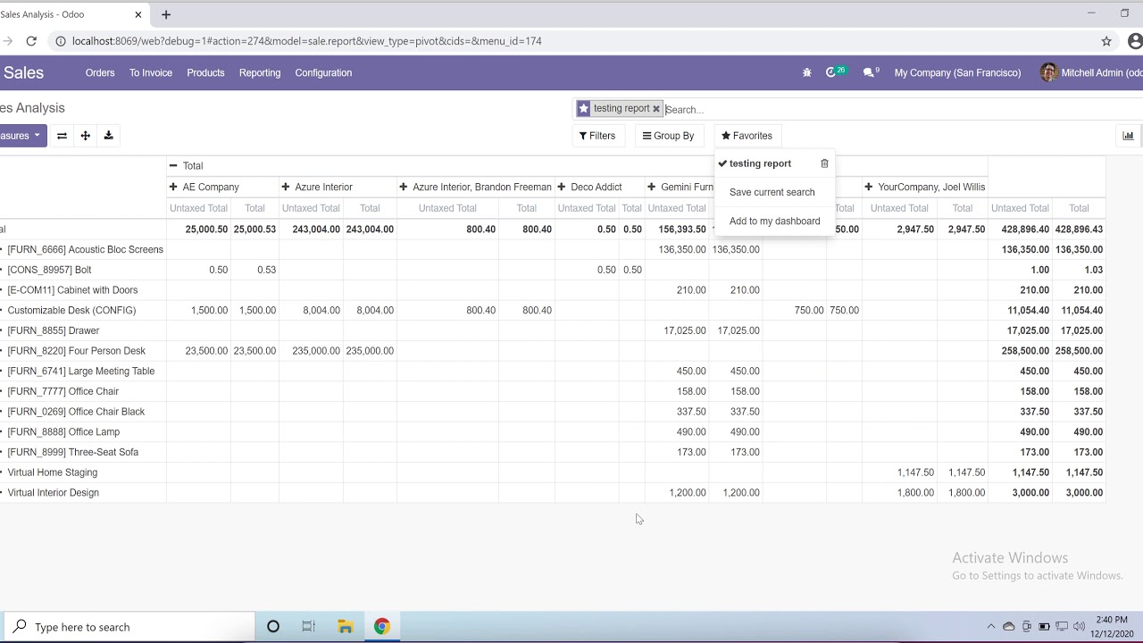 Sales Reports in odoo 14 part 17 - YouTube