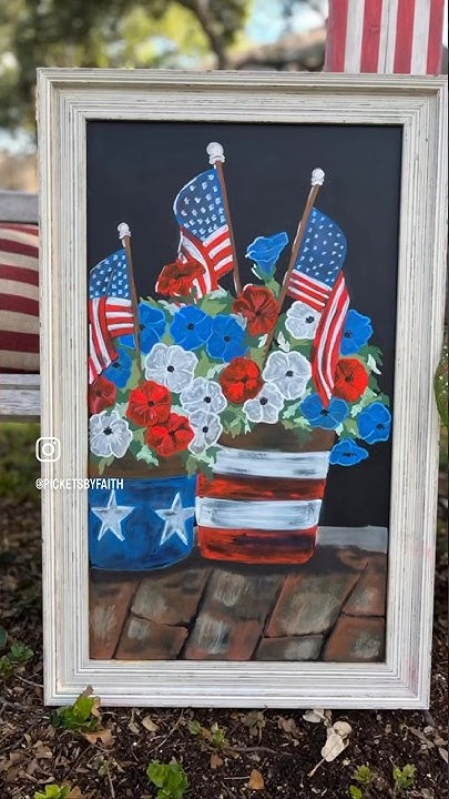 Patriotic Chalk Art to celebrate the 4th of July! #art #design - YouTube