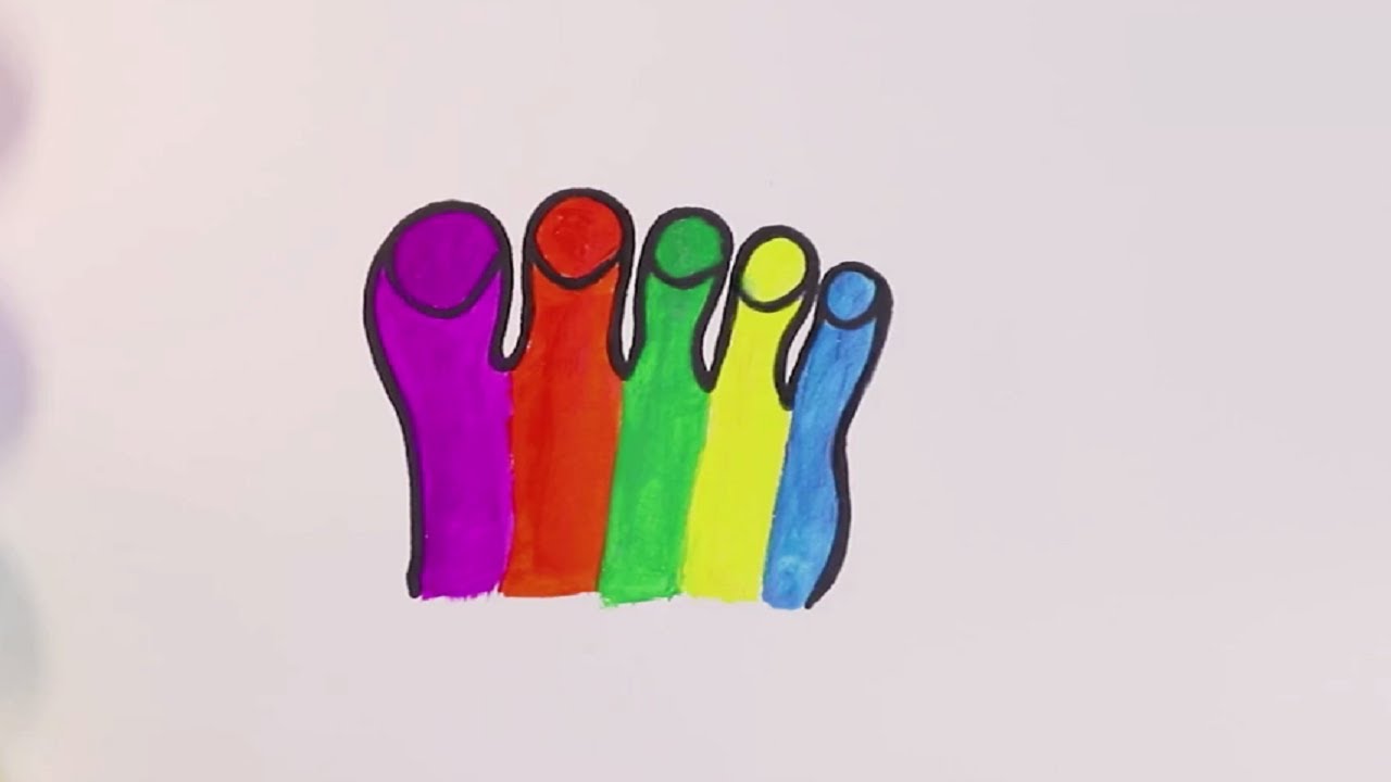 Stick figure：How to draw toes with simple strokes Paint beautiful ...