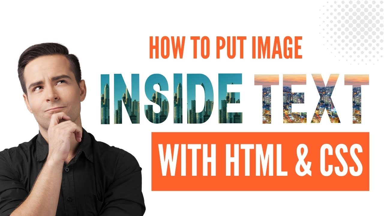 How to Put Image Inside Text With HTML & CSS | Web Development Tutorial ...