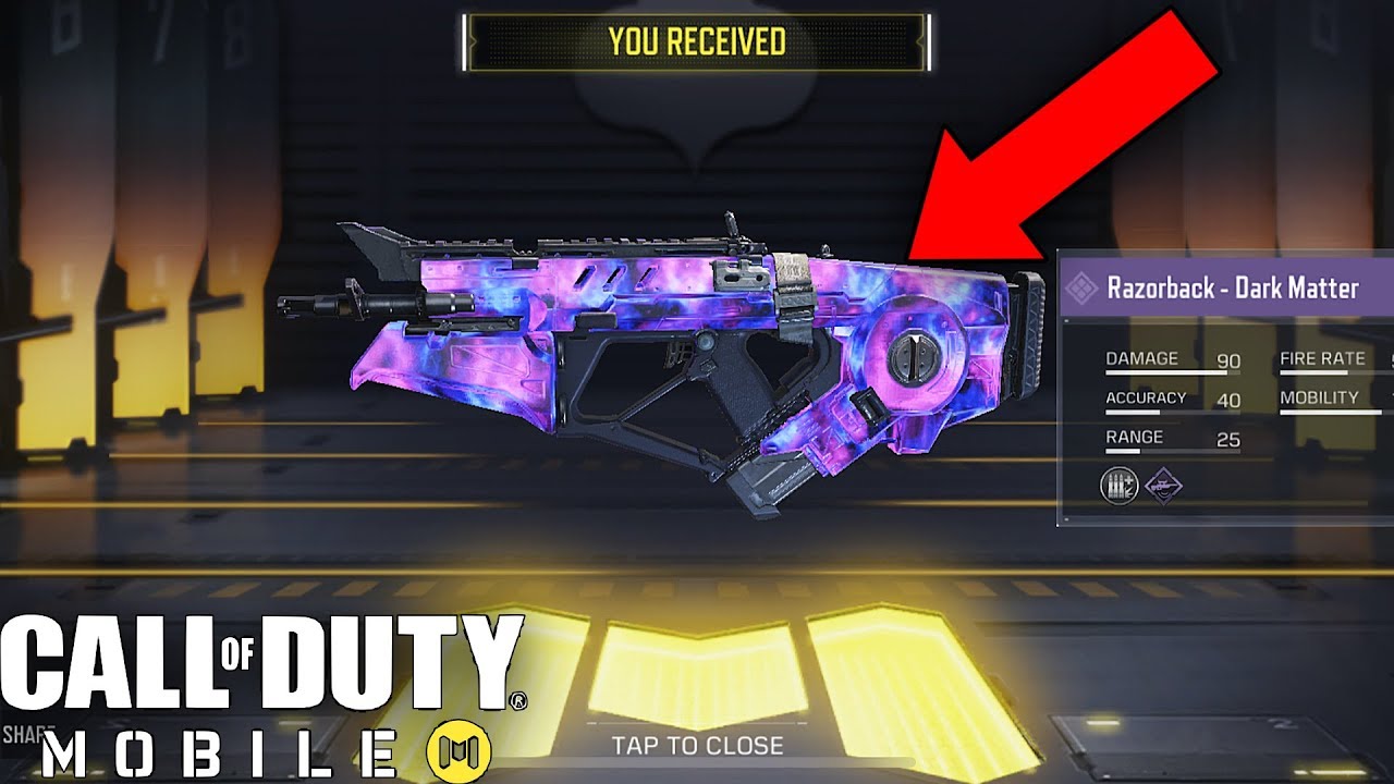 Call of Duty Mobile - UNLOCKING EPIC RAZORBACK DARK MATTER SKIN! - YouTube