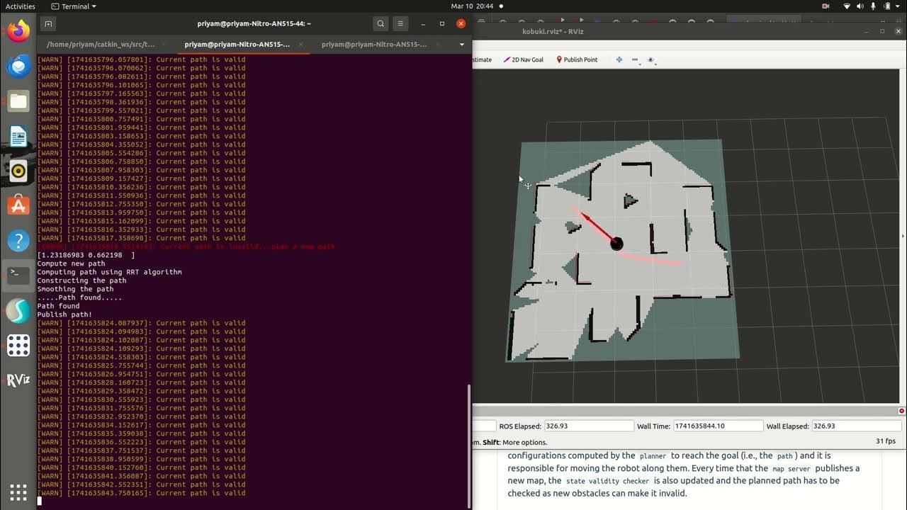 Turtlebot online path planning (ROS1, RRT) - YouTube