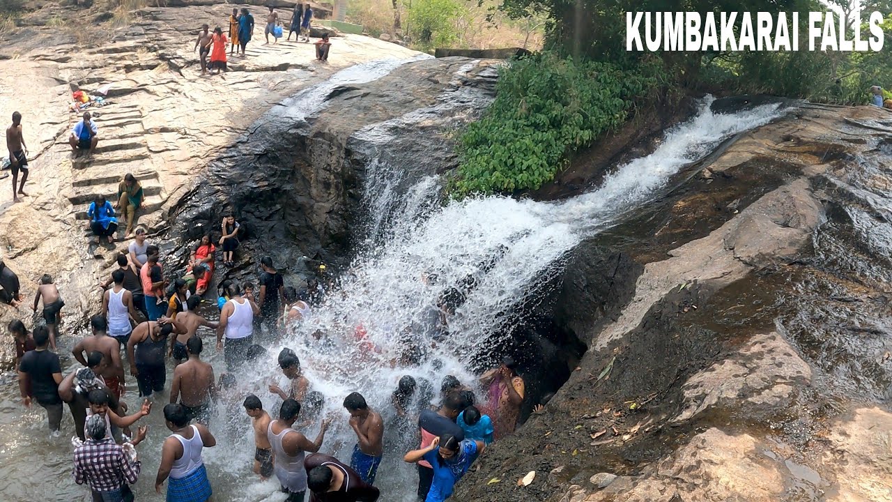 KUMBAKARAI FALLS(4K VIDEO) || PERIYAKULAM || BEST TOURIST SPOT IN THENI ...