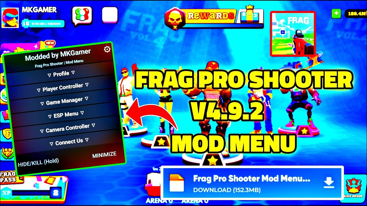 Update! - Frag Pro Shooter Mod Menu V4.9.0 - YouTube
