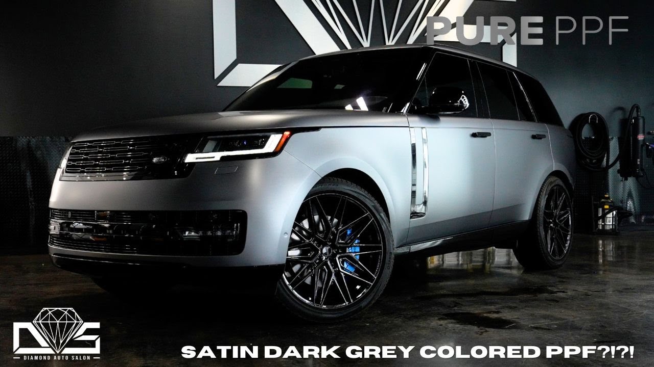 Range Rover wrapped in PURE PPF Satin Dark Grey - YouTube