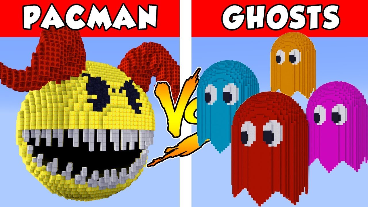 PACMAN vs GHOSTS - PvZ vs Minecraft vs Smash - YouTube
