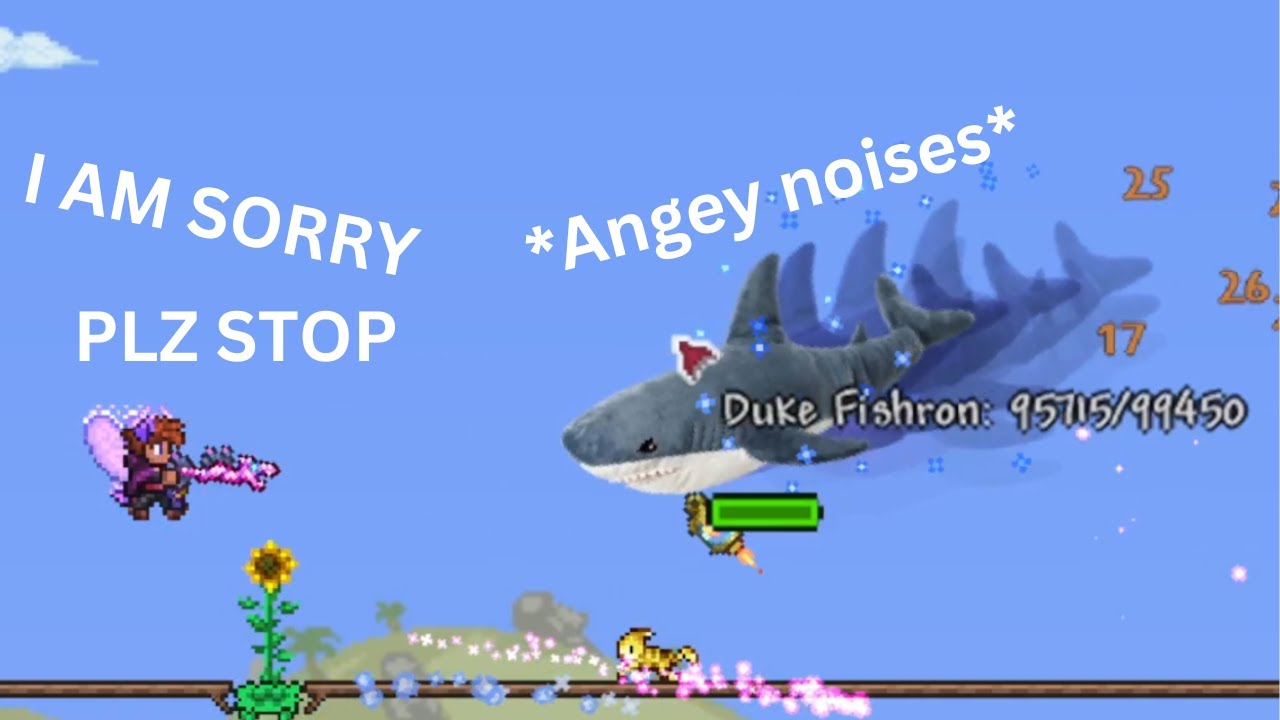 Fighting Fishron, but With Texture Packs! (Terraria master mode ...