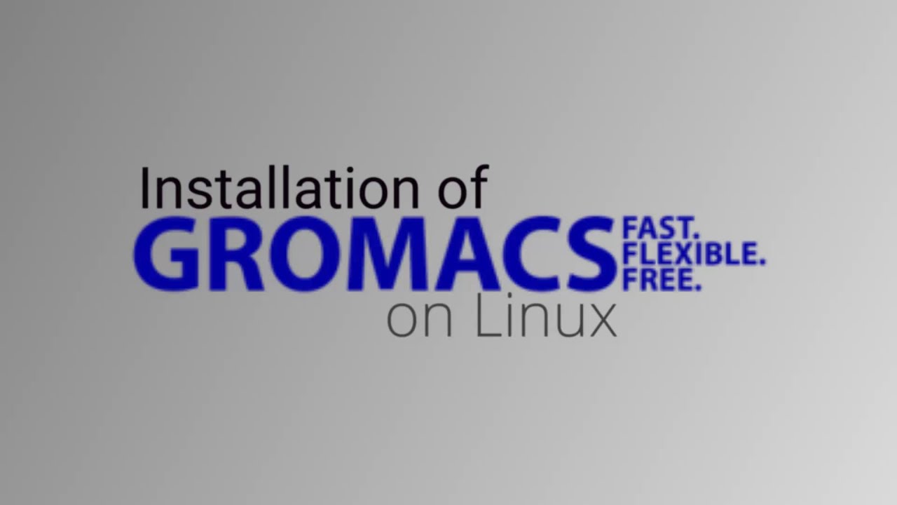 Installation of GROMACS for MD Simulations - Quick and Easy way - YouTube