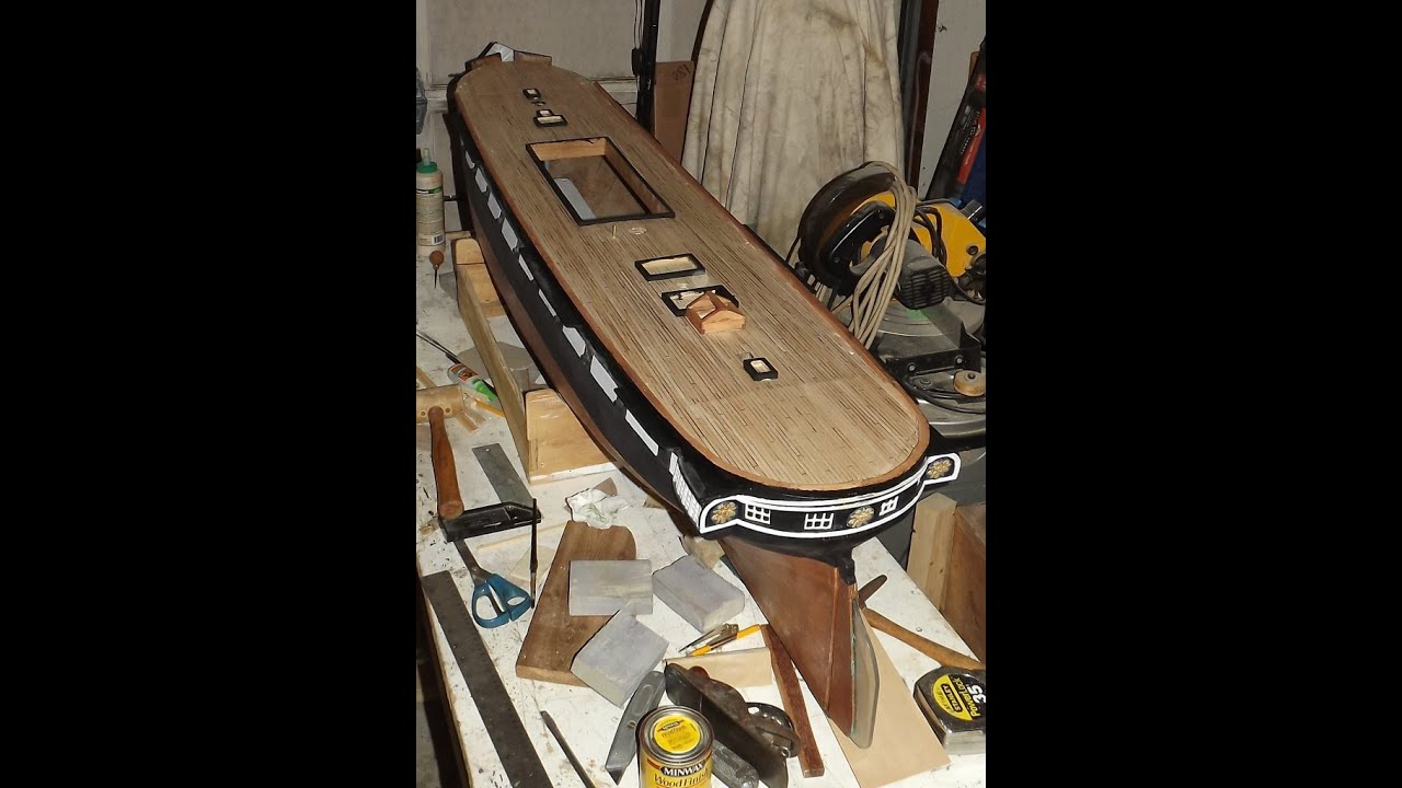 RC Model of the sloop of war Constellation - progress video 4/20/2015 ...