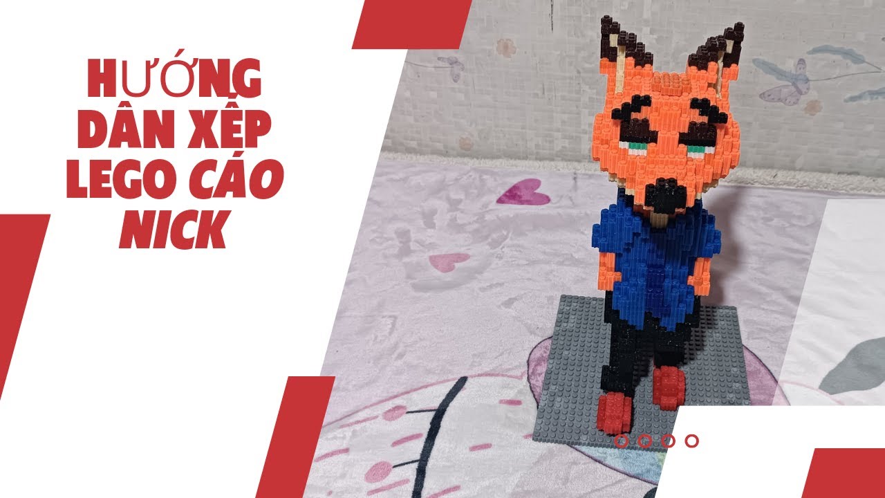 hướng dẫn xếp lego cáo Nick trong phim hoạt hình Zootopia của hãng phim ...