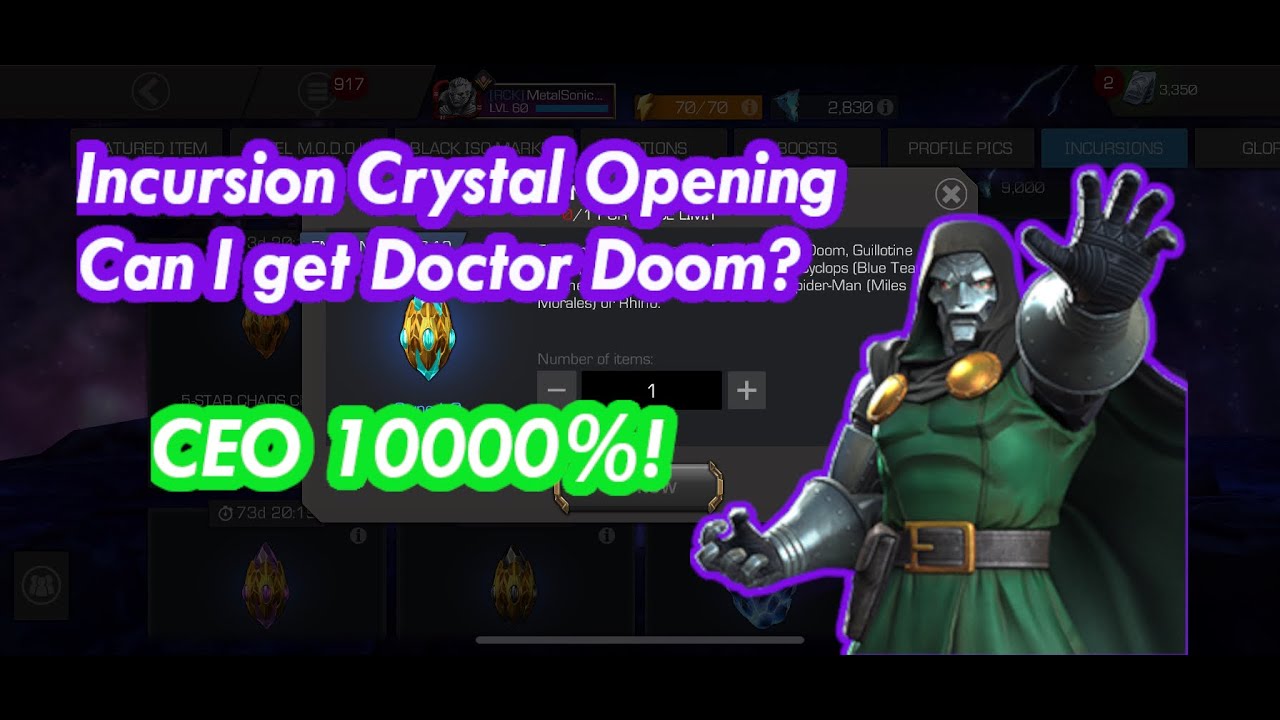 Doctor Doom Incursion Crystal Opening! Can I get Doom? - YouTube