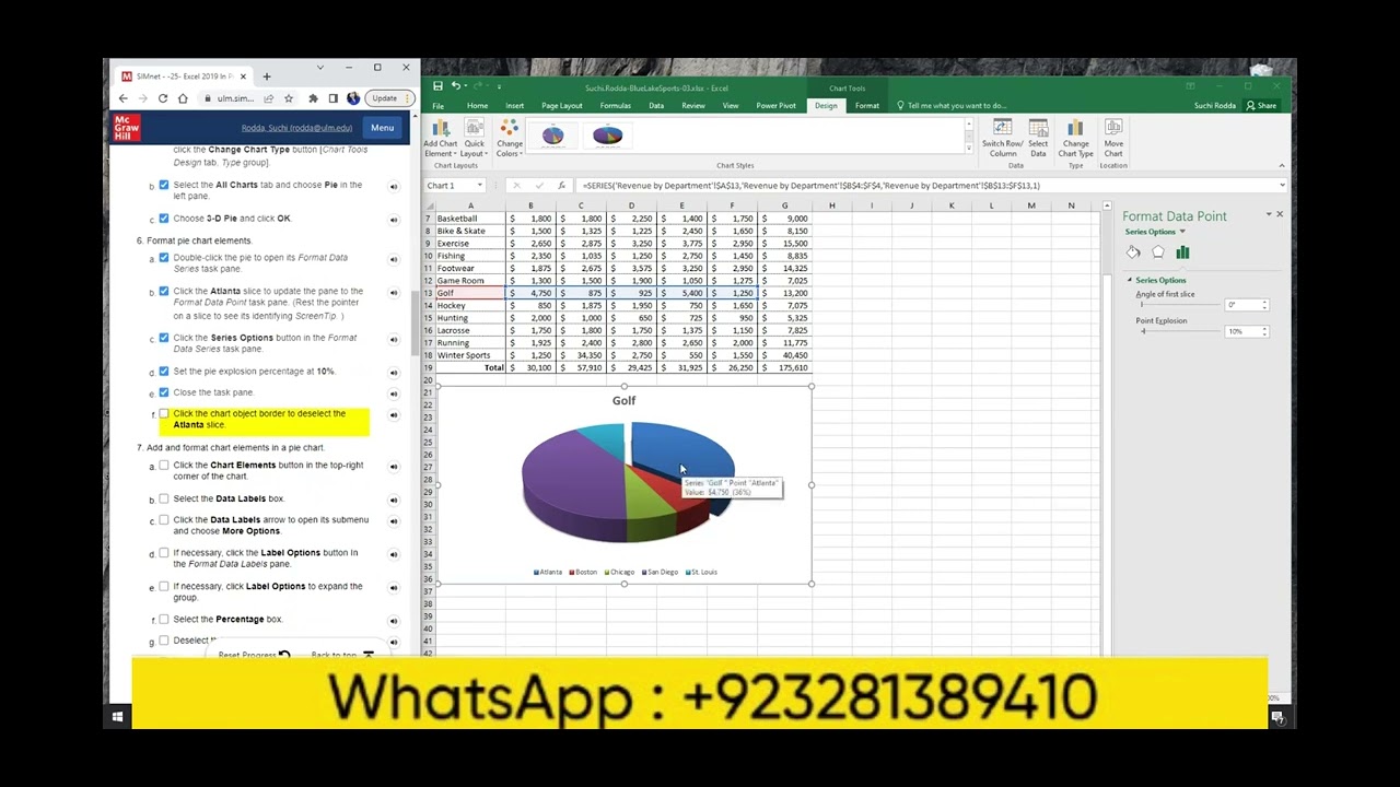 Excel 2019 Chapter 3 Guided Project 3|SIMnet|Blue Lake| - YouTube