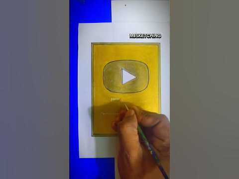 Learn To Golden Play Button Drawing | will be change your life #shorts ...