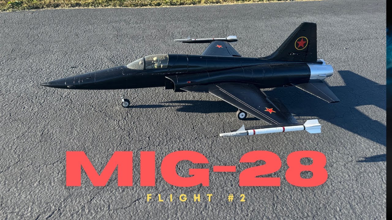Freewing 80mm Mig-28 2nd Flight - YouTube