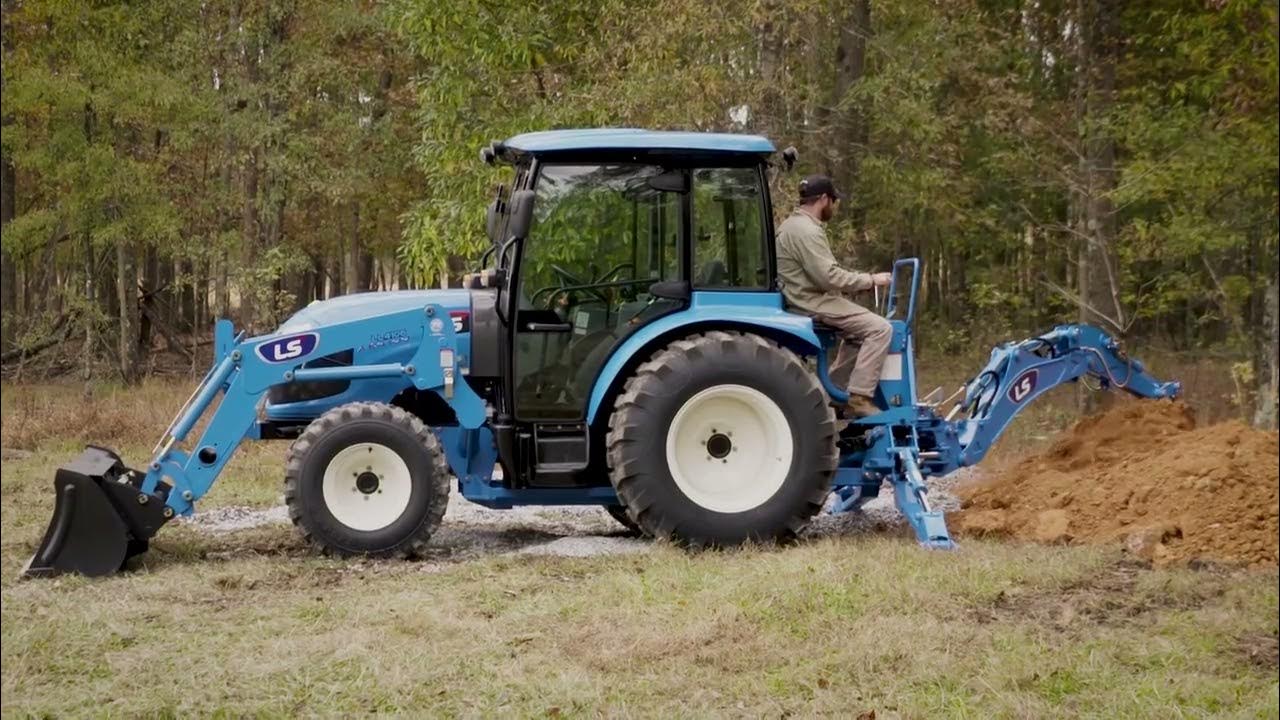 ls tractor backhoe 720p - YouTube