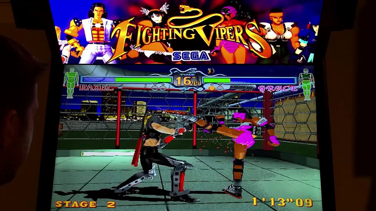 Fighting Vipers Arcade Cabinet Gameplay w/ Hypermarquee - YouTube