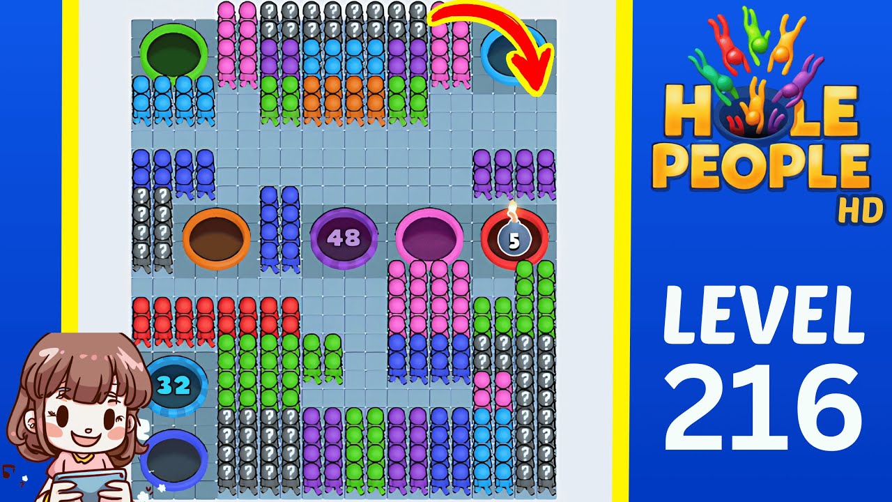 Hole People Level 216 Solution Walkthrough - YouTube