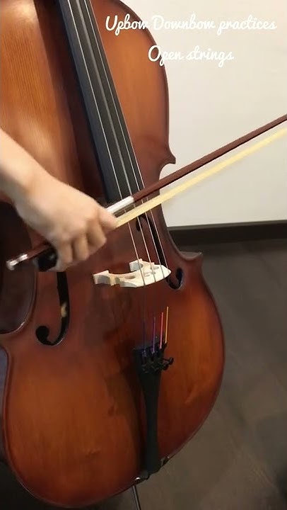 Kid Cello beginner Open strings Up bow and down bow practices. #cello # ...