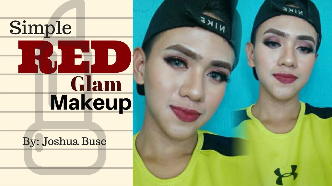 My easy/basic red glam makeup|Owafied Beauty|By: Joshua Buse - YouTube