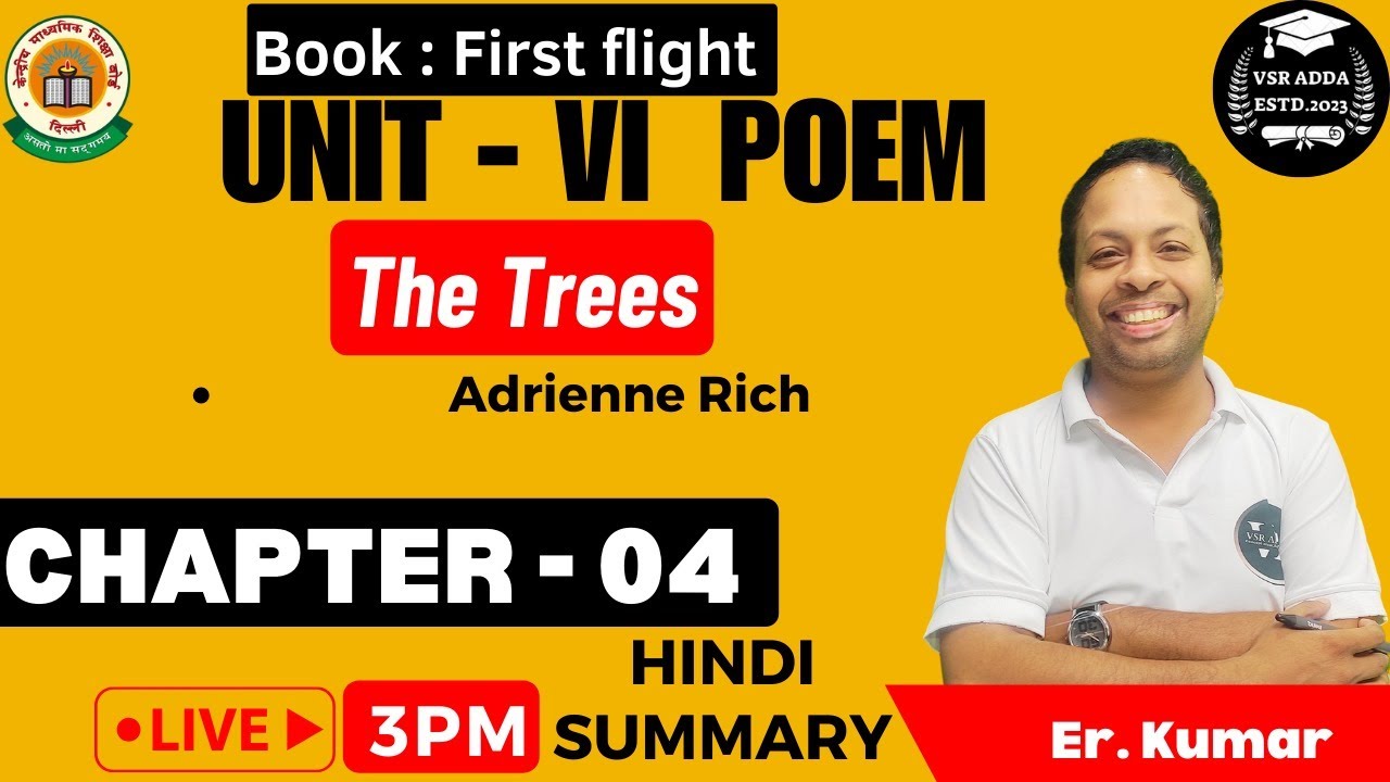The Trees Poem by Adrienne Rich- Glimpses of India | Class 10 English ...