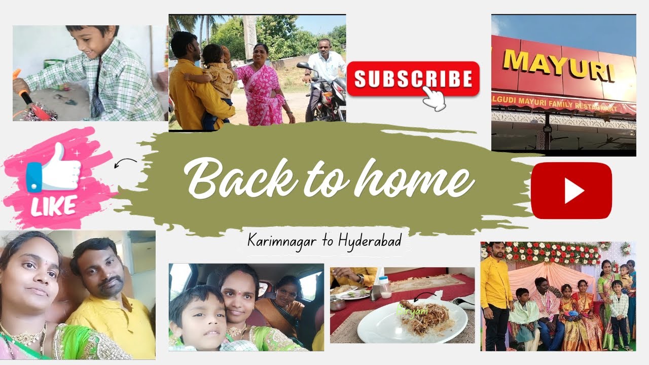 Back to home|| journey || Karimnagar to Hyderabad|| molangur to Miyapur ...