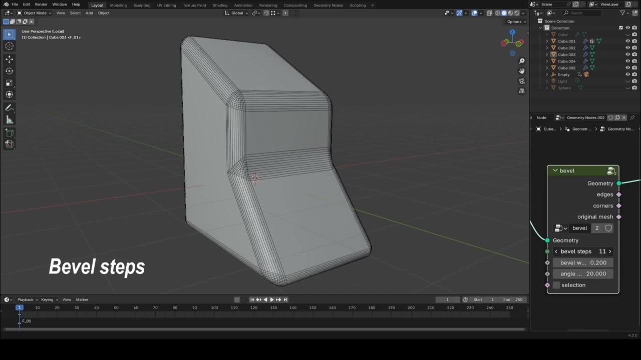 Bevel node for Blender Geometry nodes - YouTube