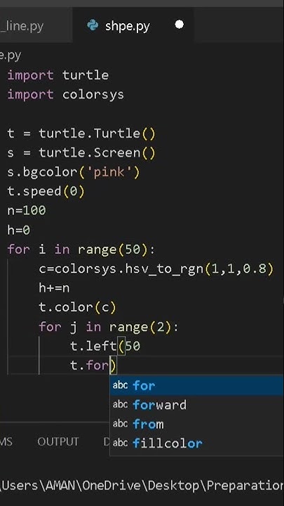 python pattern program to print amazing pattern using turtle module for beginners #short #shorts ...
