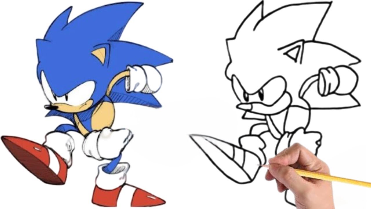 Easy Shadow the hedgehog drawing | step by step | tutorial | sonic the ...