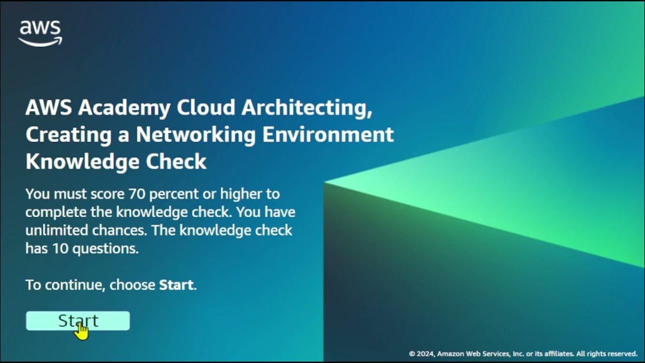 AWS Academy Cloud Architecting Module 7 Knowledge Check - Creating a Networking Environment ...