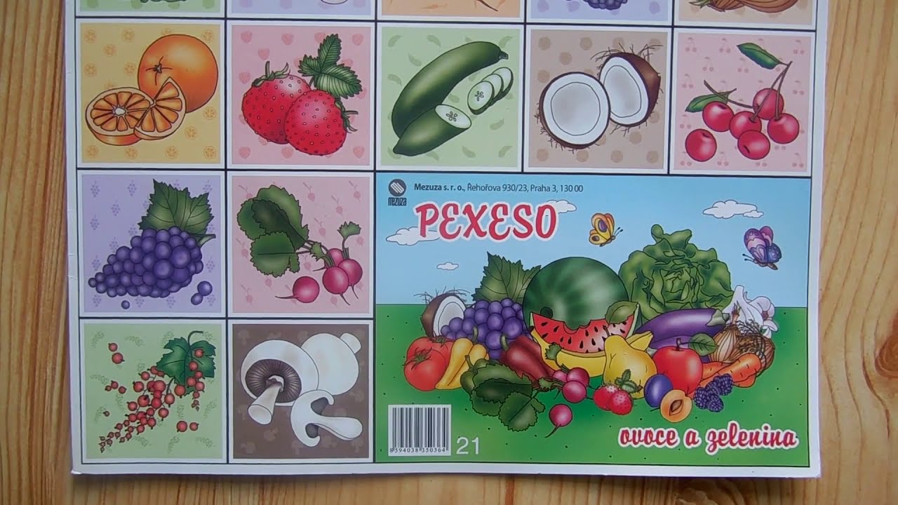 Pexeso Ovoce a Zelenina - YouTube