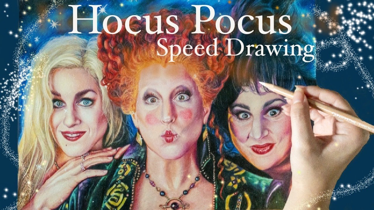 Color Pencil Drawing - Hocus Pocus - YouTube