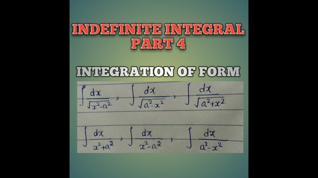 INTEGRATION OF STANDARD FUNCTION +2 CLASS - YouTube