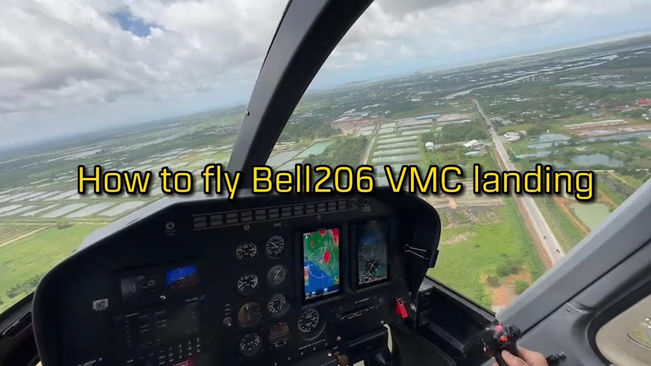 Bell206L VMC Landing - YouTube