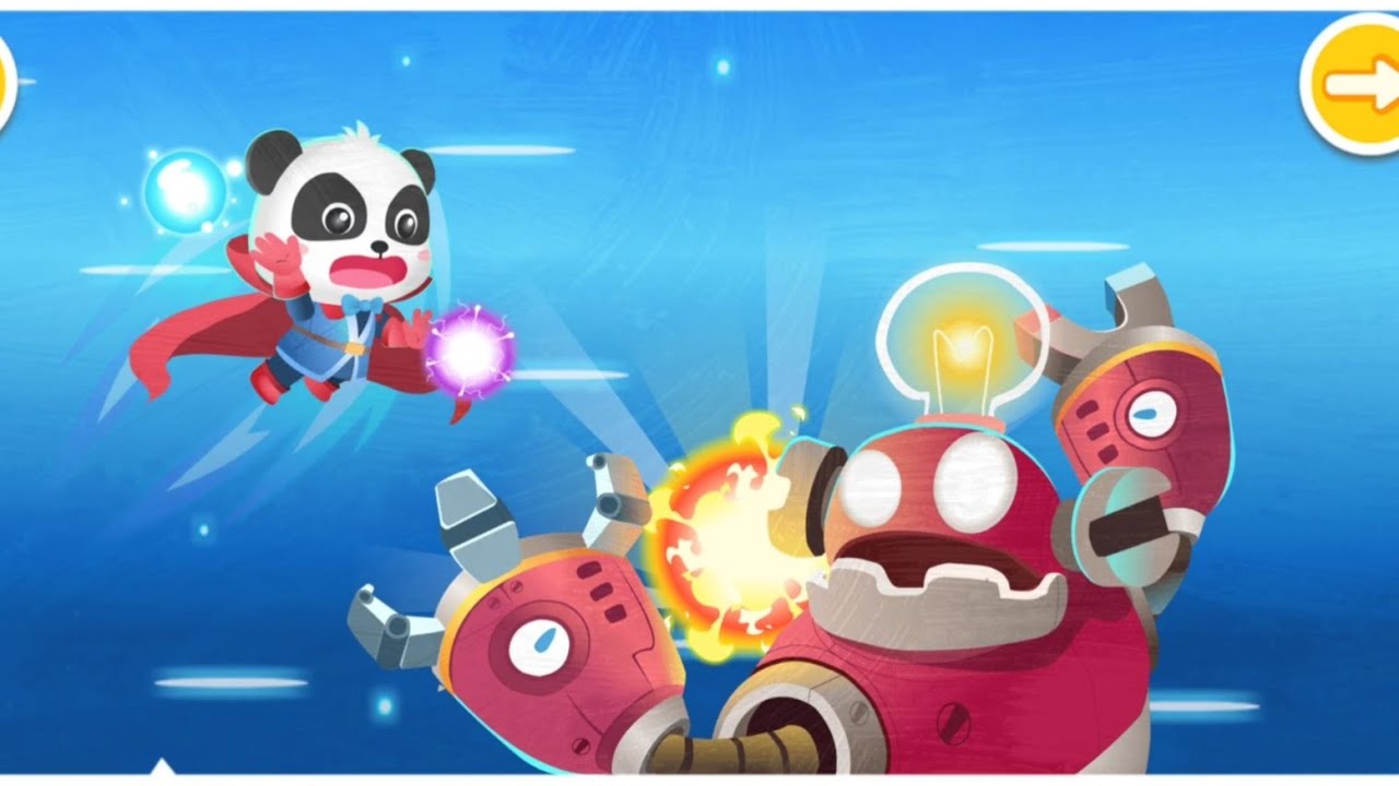 Superhero Panda Kiki dan Miu miu melawan Robot Jahat | Babybus ...