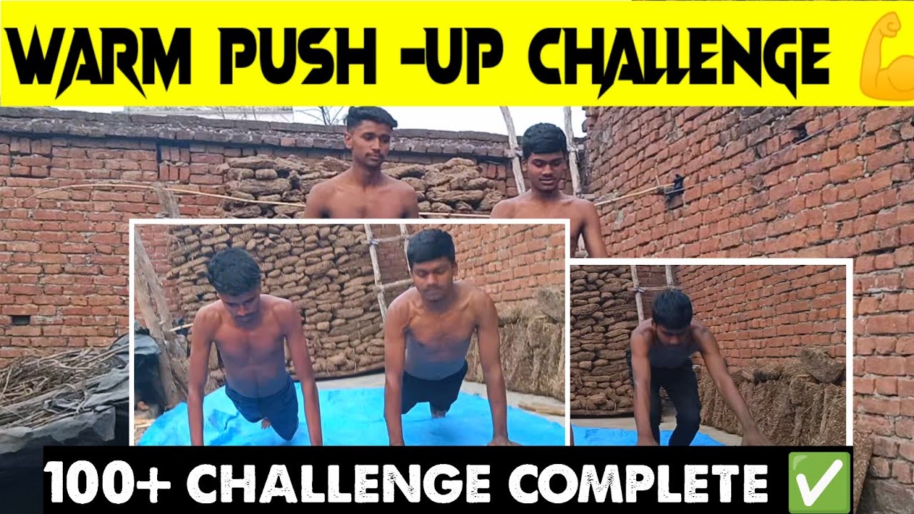 Warm push up challange accepted 💪 #vlog - YouTube