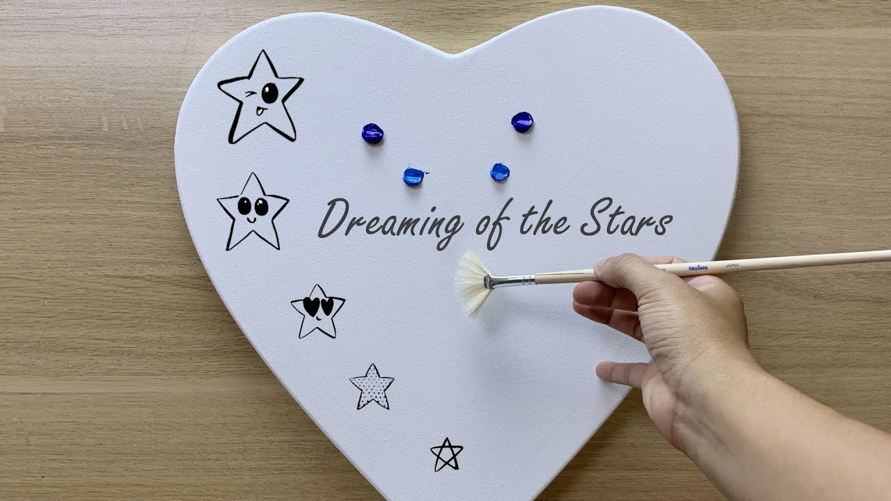 Daily challenge #229 / Acrylic / Dreaming of the stars painting - YouTube