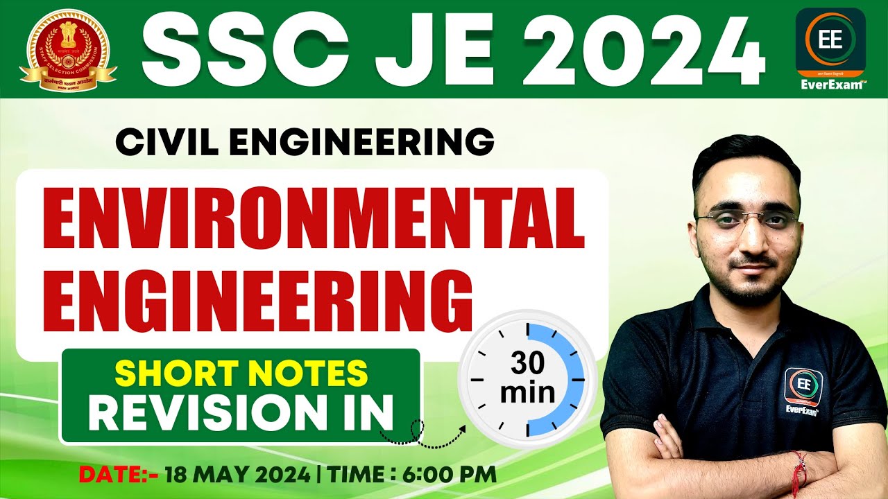 SSC JE 2024 | ENVIRONMENTAL ENGINEERING | SHORT NOTES REVISION IN 30 ...