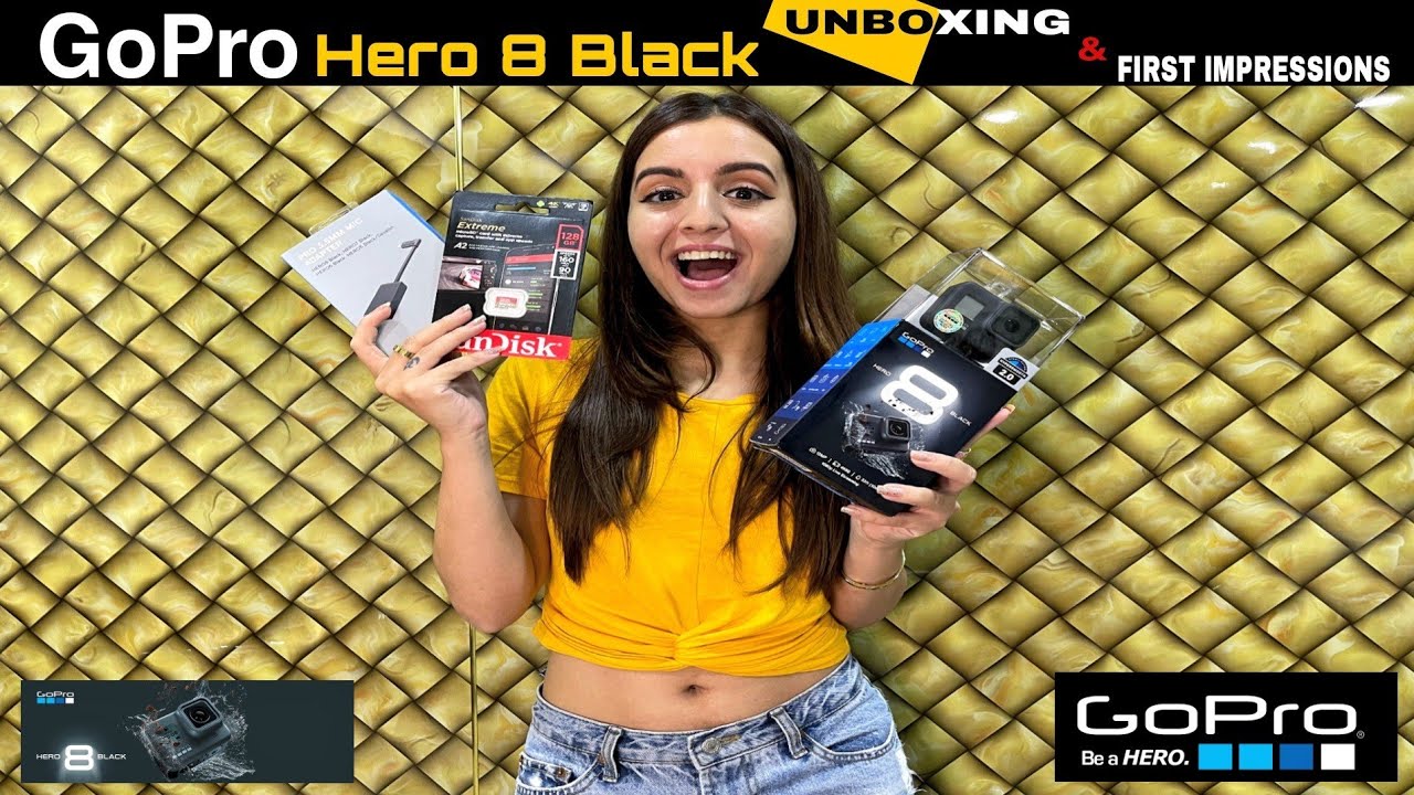girl reaction on GoPro Hero 8 black & GoPro hero 8 Unboxing 2021 ...