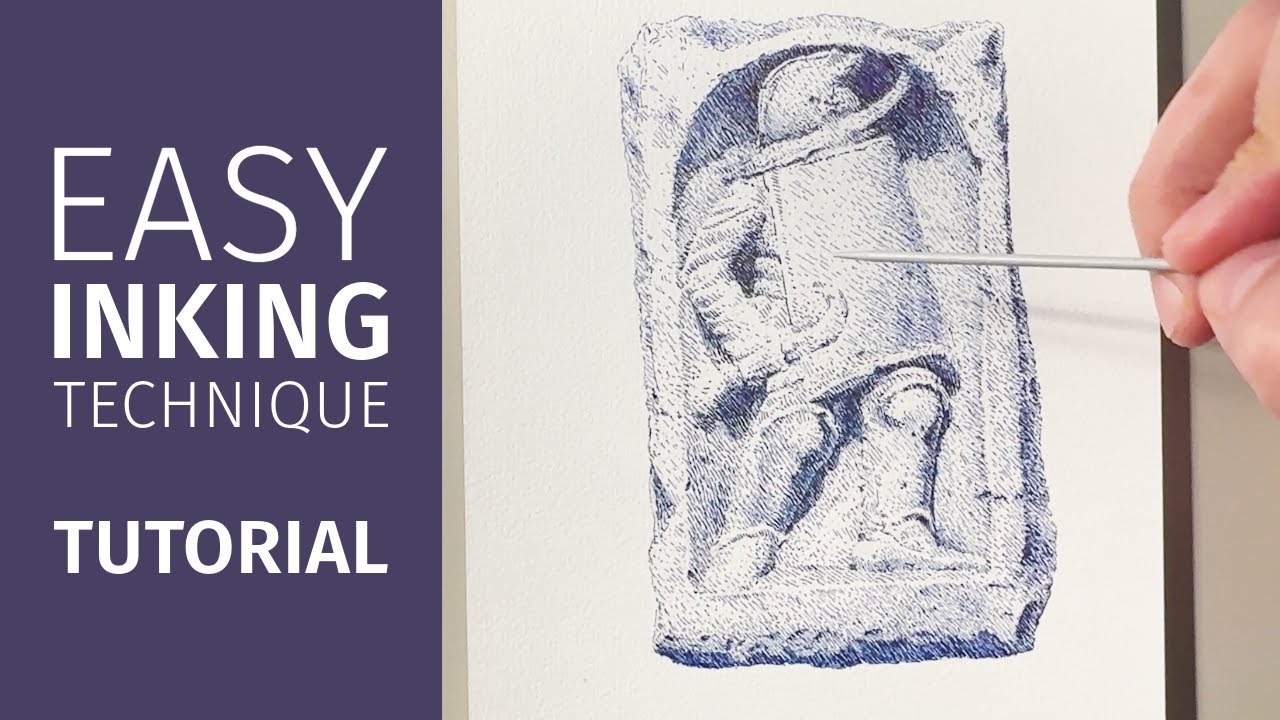 How to Draw with a Fountain Pen. Hatching Technique Tutorial - YouTube