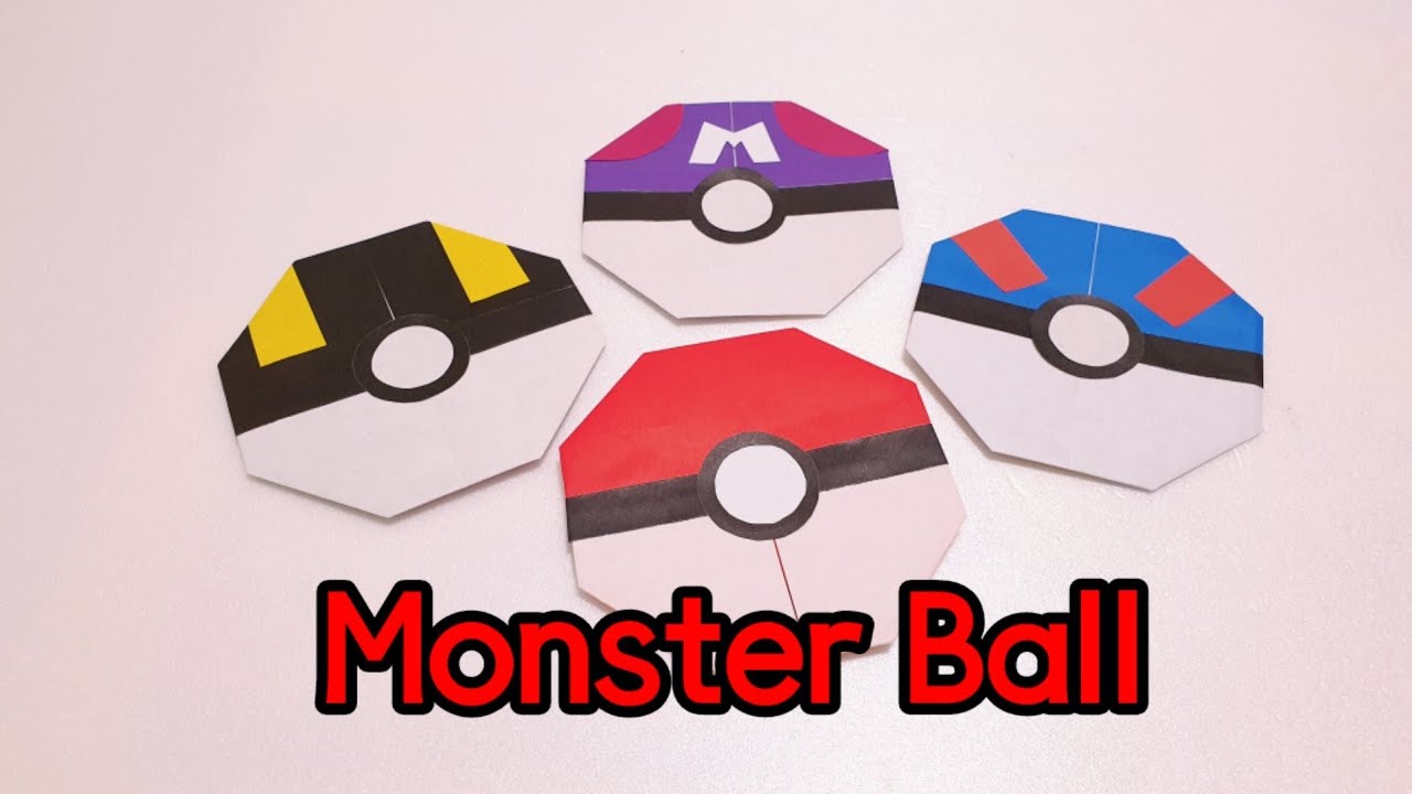 미술놀이》초간단 포켓몬 몬스터볼 만들기.How to make a paper monster ball.pake ball - YouTube