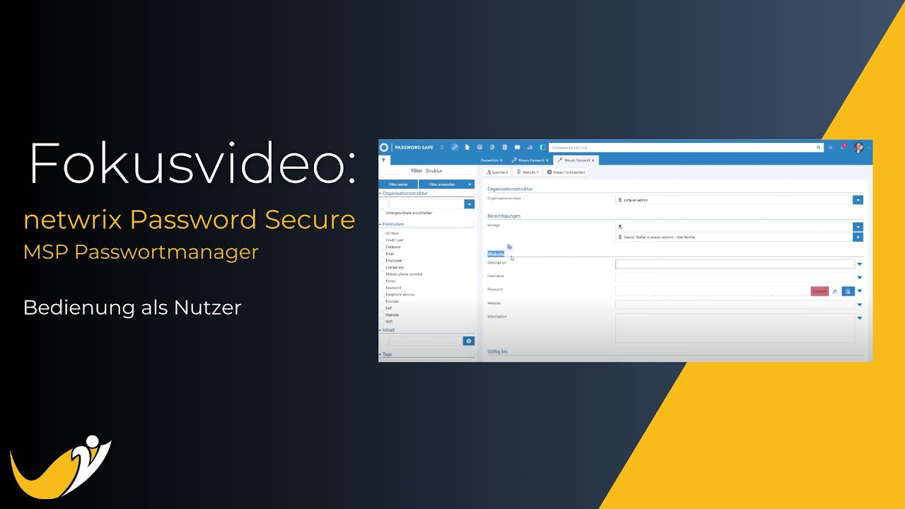 netwrix Password Secure - Bedienung als Nutzer - YouTube