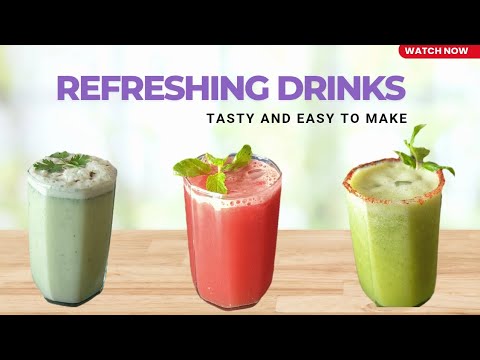 3 Easy Healthy Summer Drinks | Cool refreshing Drinks | Homemade Juice ...