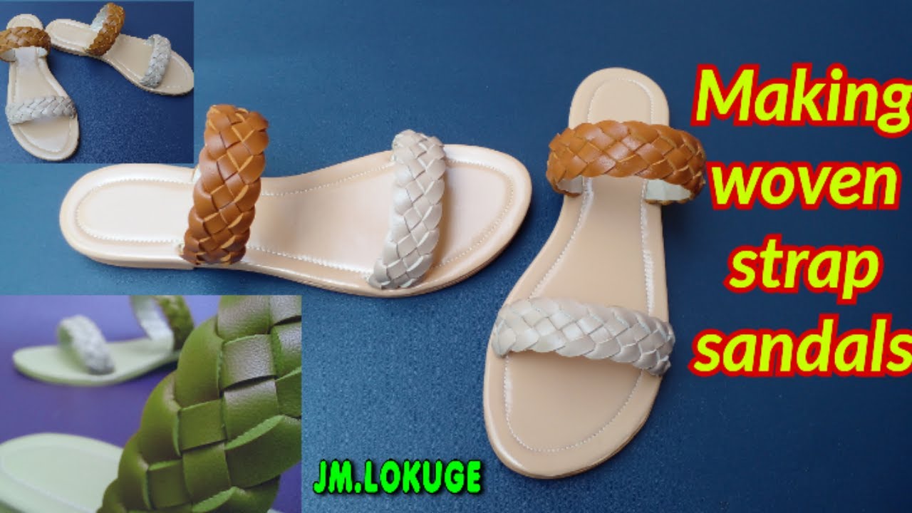 how to make woven strap sandals at home. - YouTube