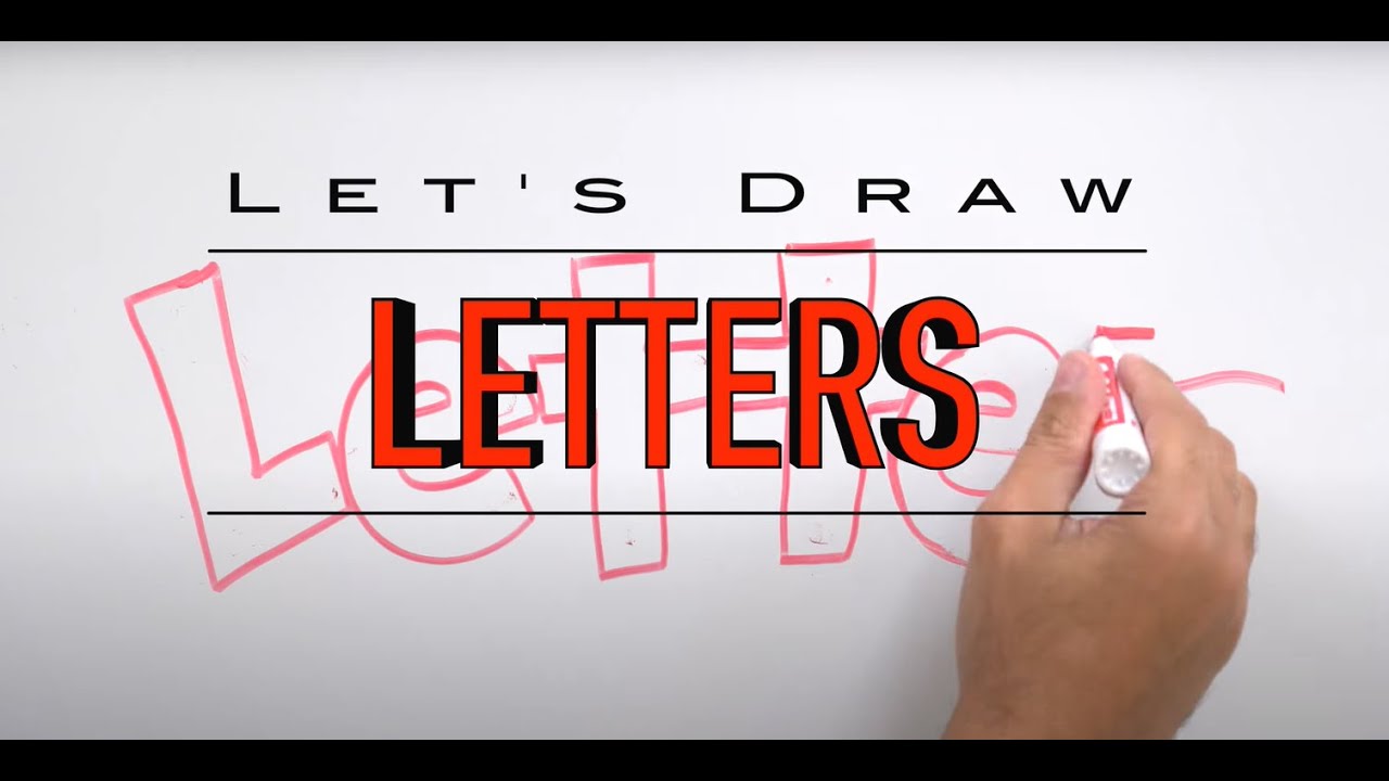 How to Draw 3-D Letters - YouTube