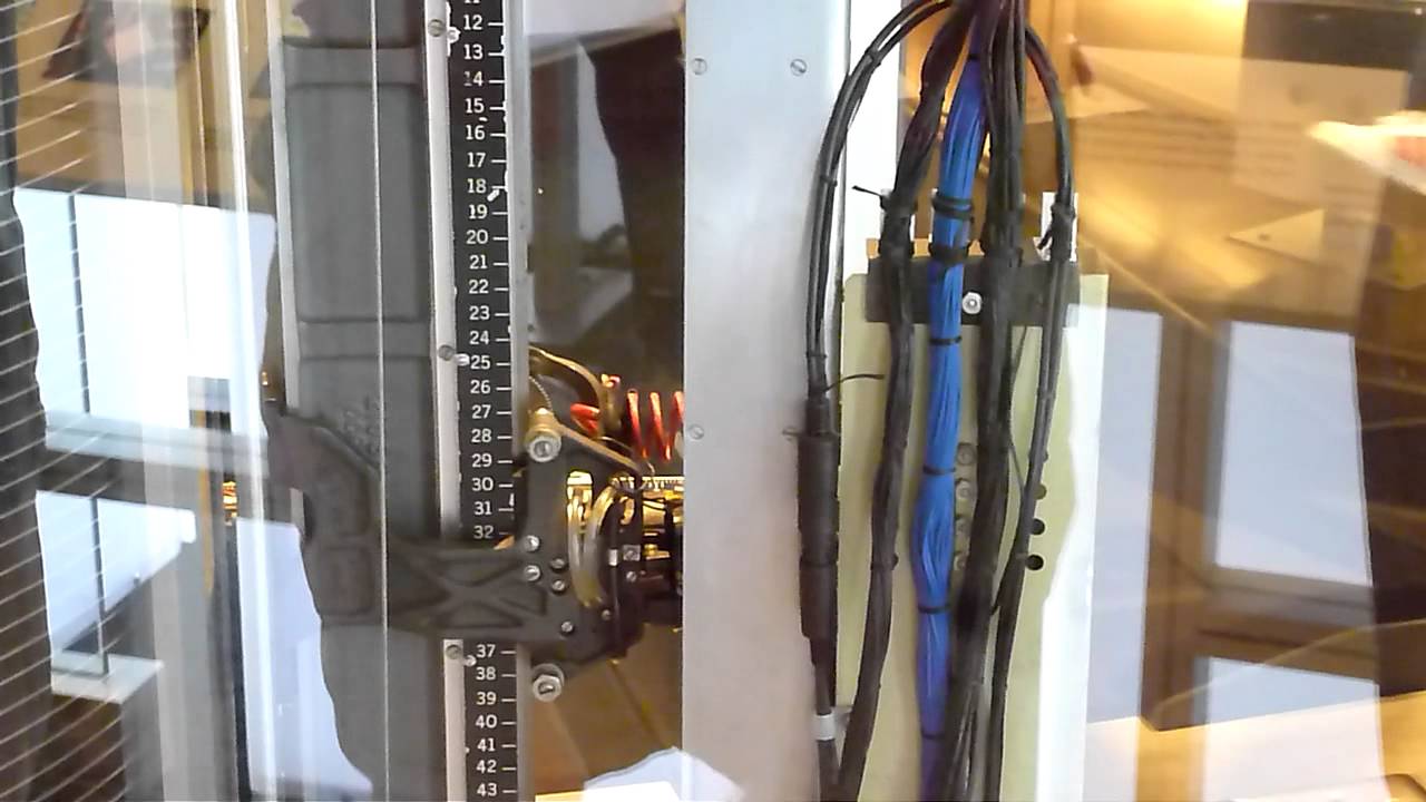 A rudimentary hard disk from the 1950s, still working. - YouTube