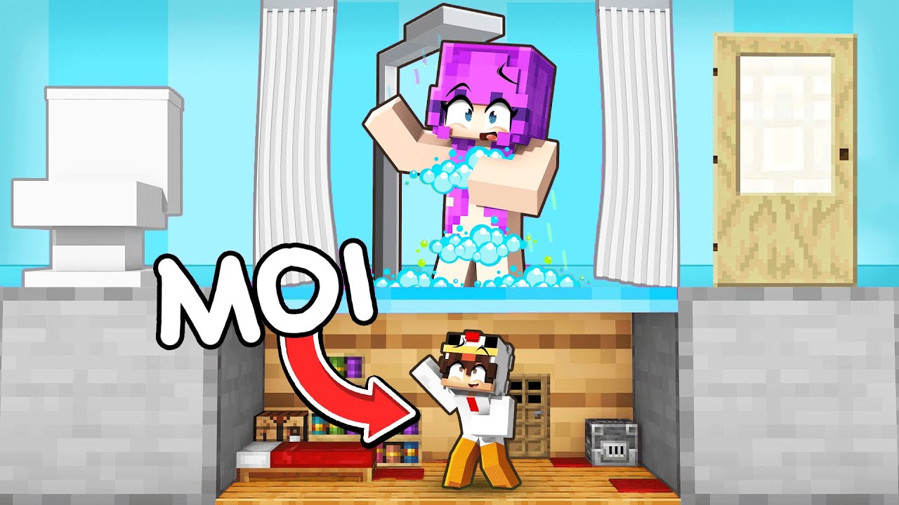 J'ai construis une MINI BASE sous la Maison de ma FANGIRL sur Minecraft ...