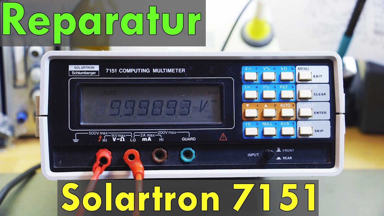 Reparatur: Tischmultimeter Schlumberger Solatron 7151 | Klick! - YouTube