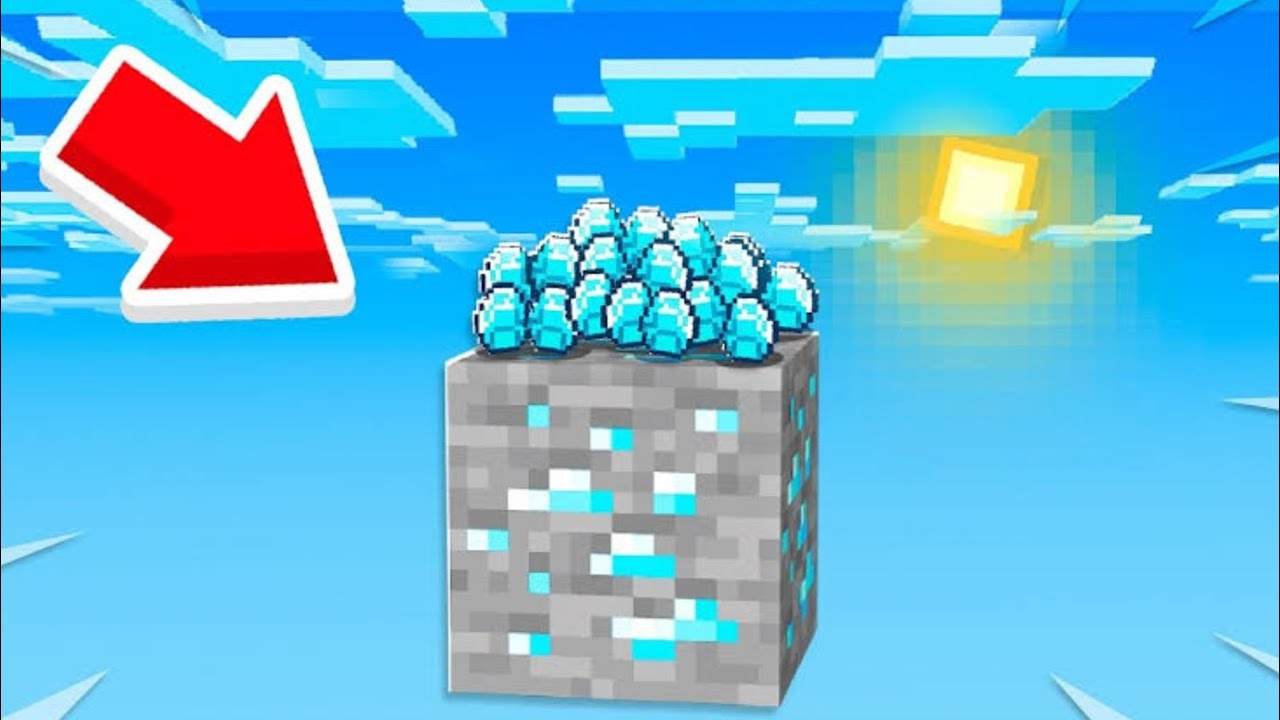 I Finally Got Diamonds In One Block Minecraft - YouTube