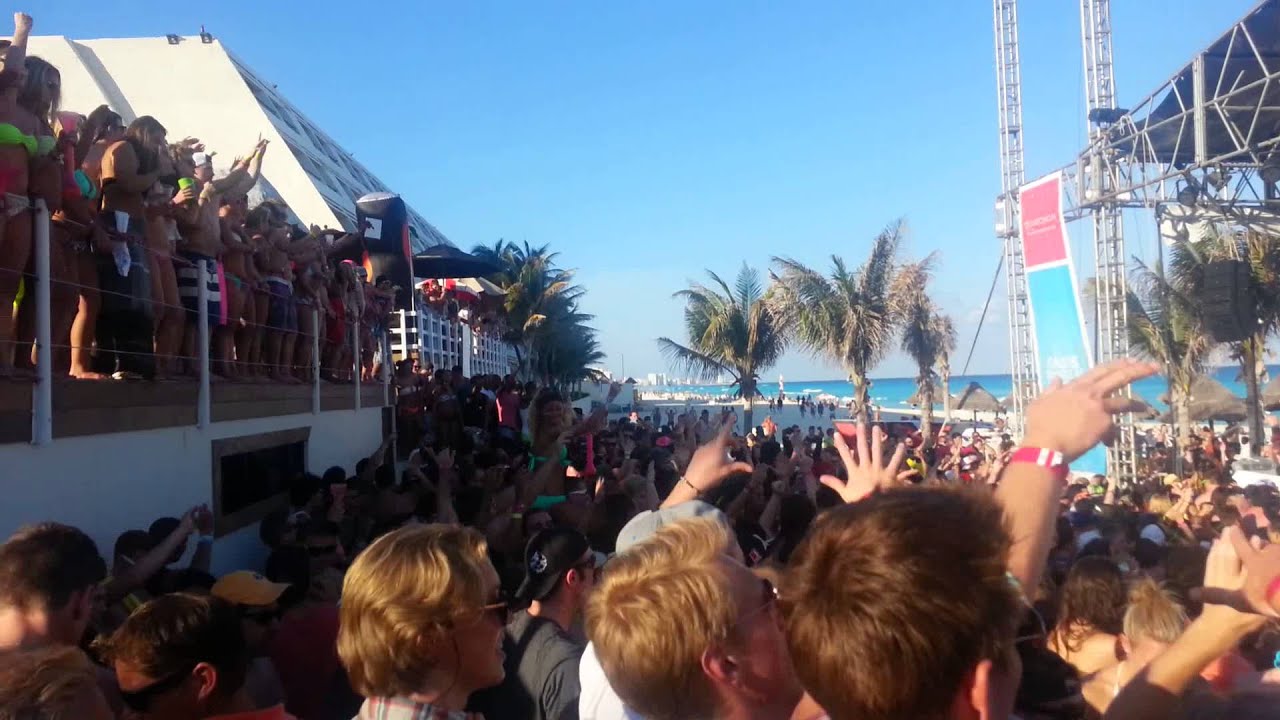 Cancun Spring Break 2013. Pauly D Oasis Beach - YouTube